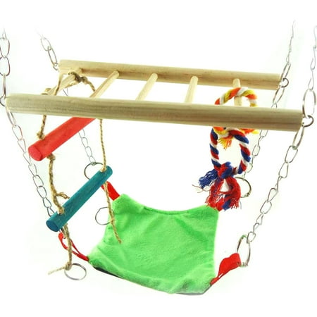 Moobody Hamster Swing Bed Toys Hamster Ladder Bird Hanging Ladder ...