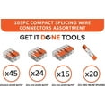 WAGO 221 Series 105pc Lever Nuts Wire Connector Assortment with Case ...