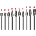 Carbide Rotary Burrs for 3x6mm Double Cut, HRC70 Hardness Steel ...