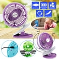 Portable Fan Rechargeable Battery USB Mini Rotation Clip On for Baby ...