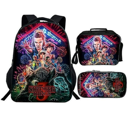 3 Pcs Stranger Things School Bag Anime Students Backpack | Walmart Canada