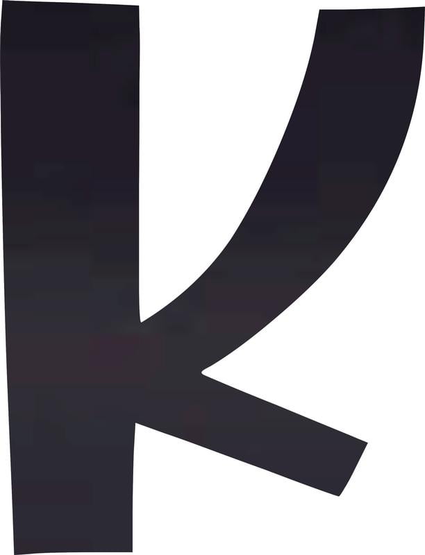 Acrylic Letter K Blank Craft, 10'' Tall Transparent Black Custom ...