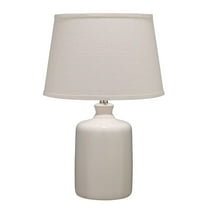 J&D Designs Cream Transitional Milk Jug Glass Table Lamp with Tapered ...