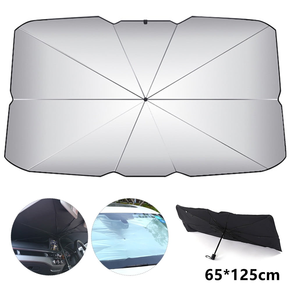 Windshield Sun Shade,Foldable Umbrella Reflective Sunshade for Car ...