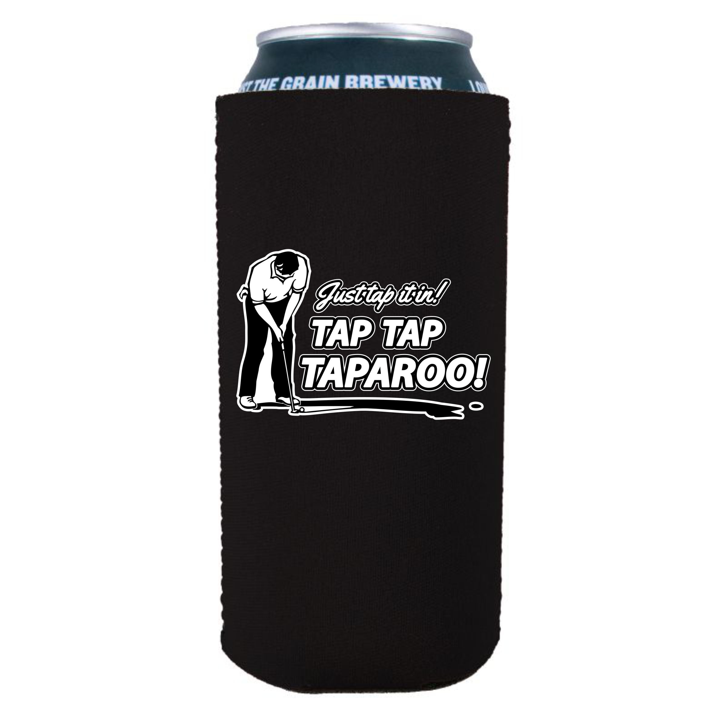 Just Tap It In Tap Tap Taparoo! 16 oz. Can Coolie (Black) - Walmart.com