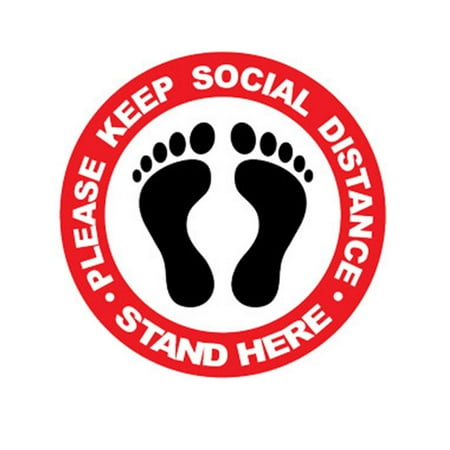 Keep Spacing Sticker Floor Sticker with Safety Distance To floor ...