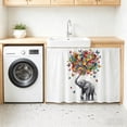 Abstract Elephant Cabinet Curtains 10" W x 11" L Colored Cloud Paint ...