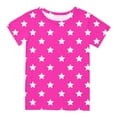 Big Girls Outfits Star Print Round Neck Short Sleeve T Shirt Shorts ...