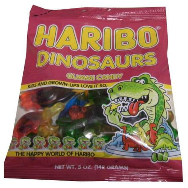 Haribo Dinosaurs Gummi Candy, 5 oz (142g) - Walmart.com - Walmart.com