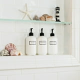 Artanis Home Silkscreened Empty Shower Bottle Set for Shampoo ...