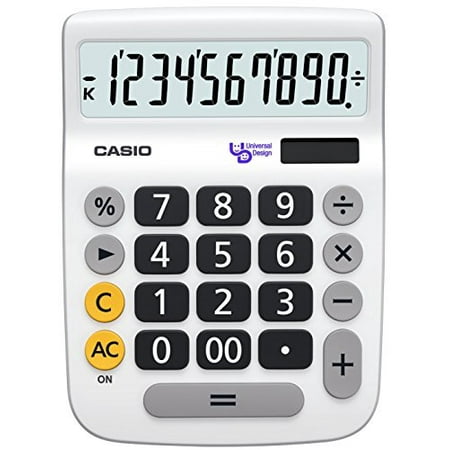 Casio Universal Calculator 10 Digit Desk Type DU-10A-N Silver | Walmart ...