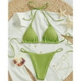 Womens Bikinis Sexy Micro Halter V Neck Triangle Brazilian Swimsuit