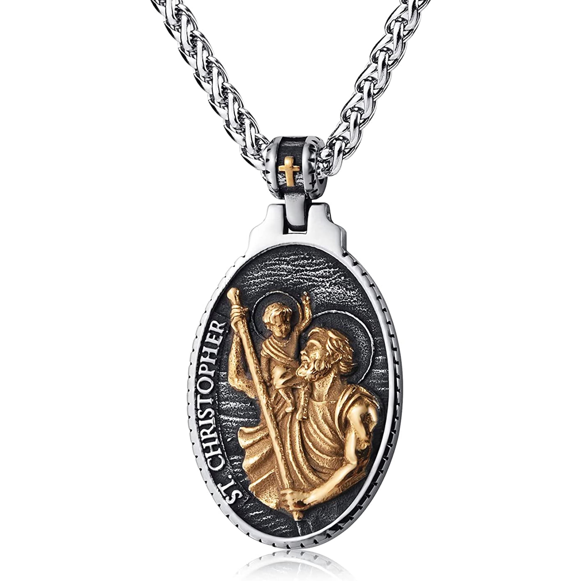 ZMY Home Stainless Steel Jewelry Religious Holy Saints Jesus Christian ...