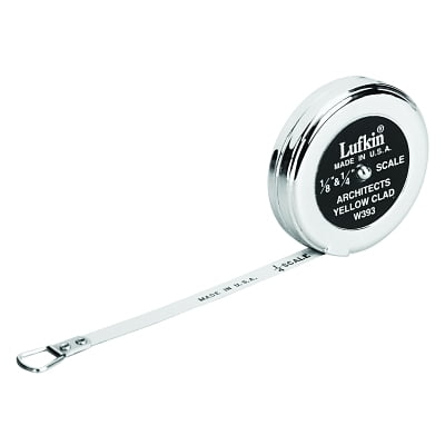 Architect's Pocket Scales, 1/4 in x 5 ft, 1/8 & 1/4 Architect's Scale ...