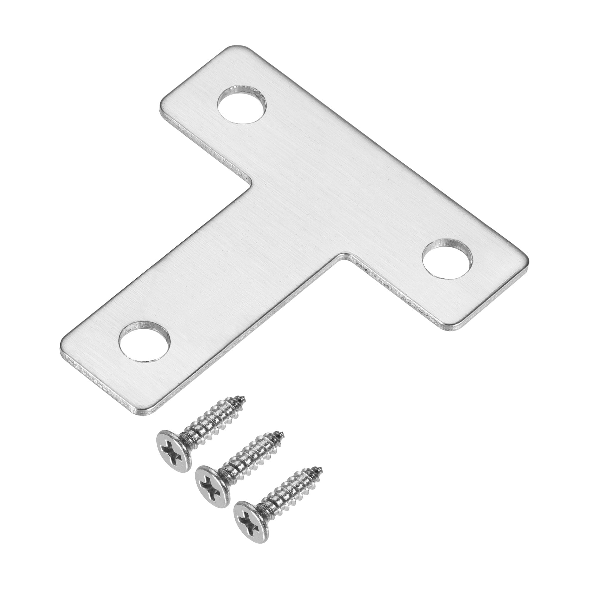 Uxcell T Shape Bracket 40x40mm Stainless Steel Polishing With Screws