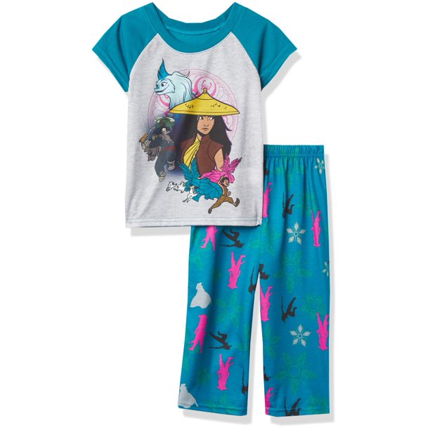 Disney Girls Last Dragon 2-Piece Pajama Set, Raya Adventure 2, 6 ...