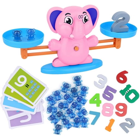 ZWYOIUG Elephant Balance Game Toy, STEM Math Number Balance Game ...