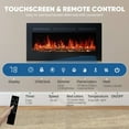 edx 36'' Electric Fireplace, 1500W/750W Wall Mount or Recessed ...