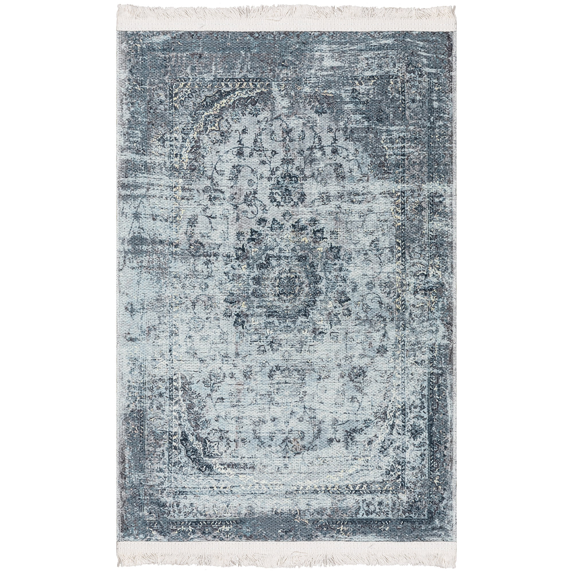Ottomanson Machine Washable Cotton 2x3 Flatweave Area Rug for Entryway ...