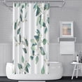 Botanical Vine Shower Curtain, Waterproof Polyester Fabric Watercolor ...