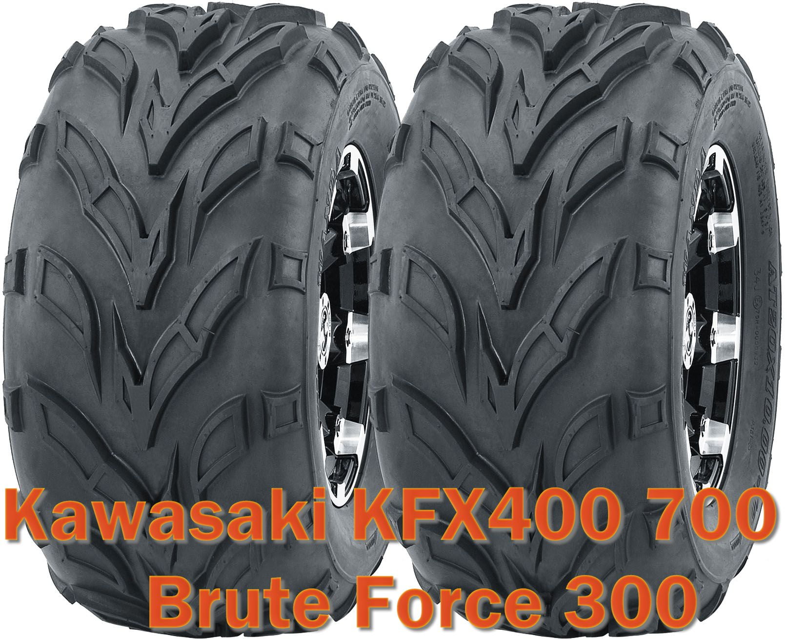 Kawasaki KFX400 700 Brute Force 300 ATV front tires set 22x7-10 22x7x10 ...