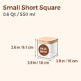0.6-quart glass food storage jar set (6 pieces), clear storage jars ...