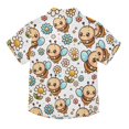 Dailycode Small Short Sleeve Button Down Shirts Cute Cartoon Bee Casual ...