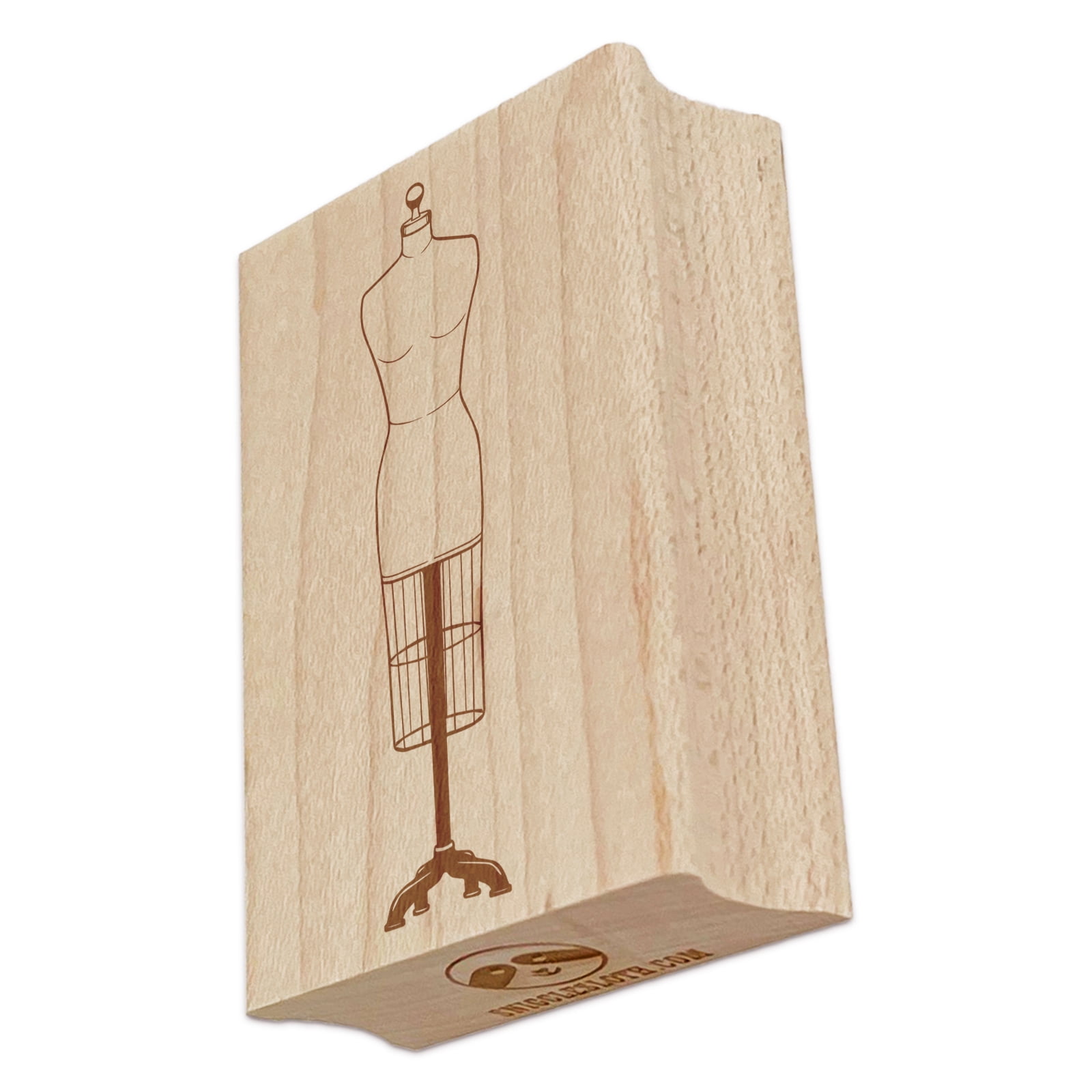 Fashion Dress Form Template Rectangle Rubber Stamp Stamping ...