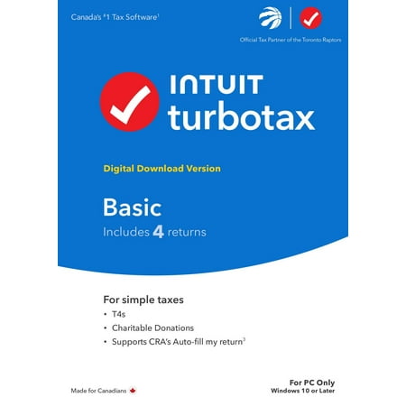 Intuit TurboTax Basic 2023 - 4 Returns - Bilingual - Windows - CD ...