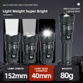 High-Power LED Flashlight 2000LM - Tactical Torch with Display Light ...