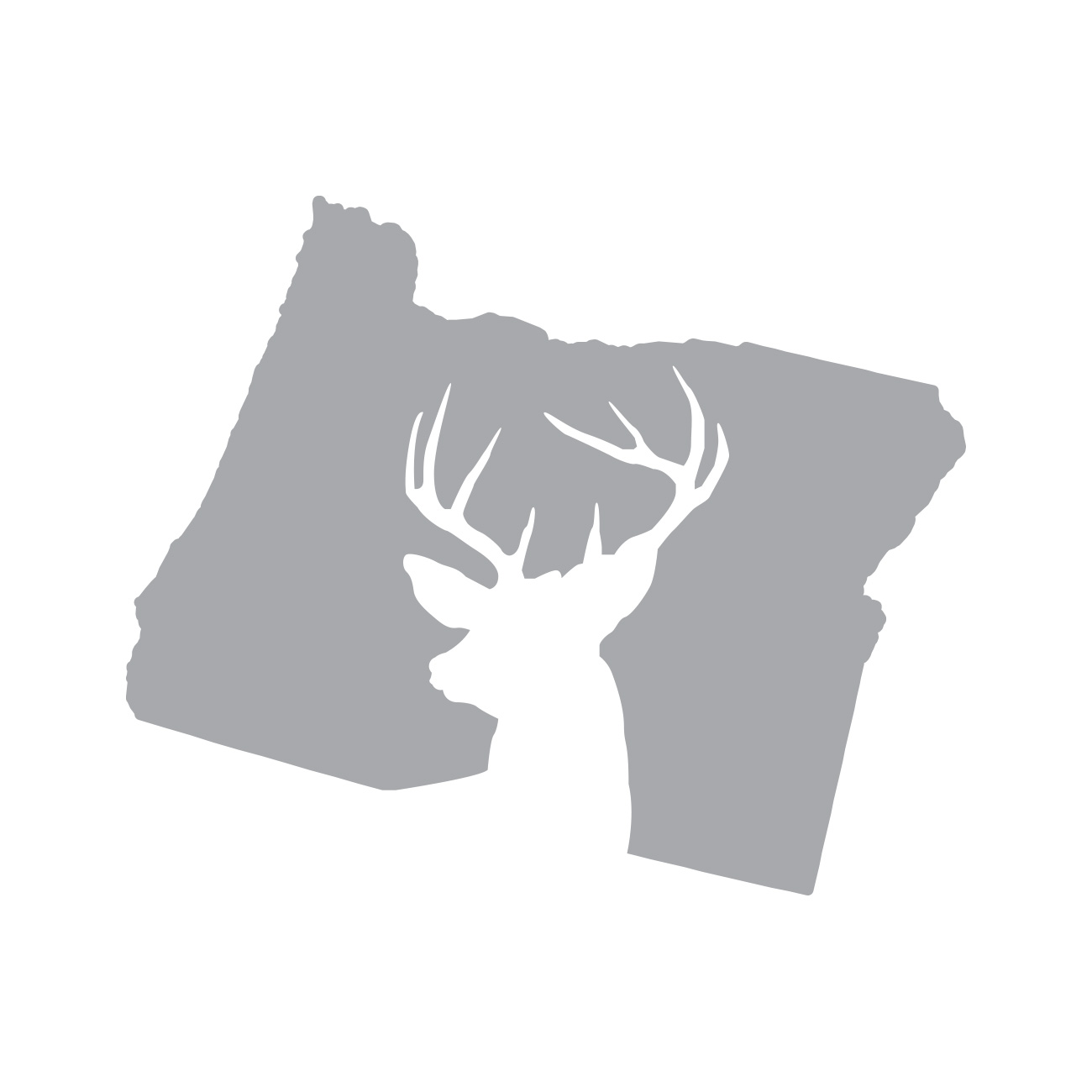 Oregon Deer State Sticker Decal Die Cut - Self Adhesive Vinyl ...