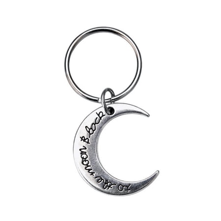 Creative Metal Keychain Unicorn Maple Leaf Moon Key Chain Decor Pendant ...