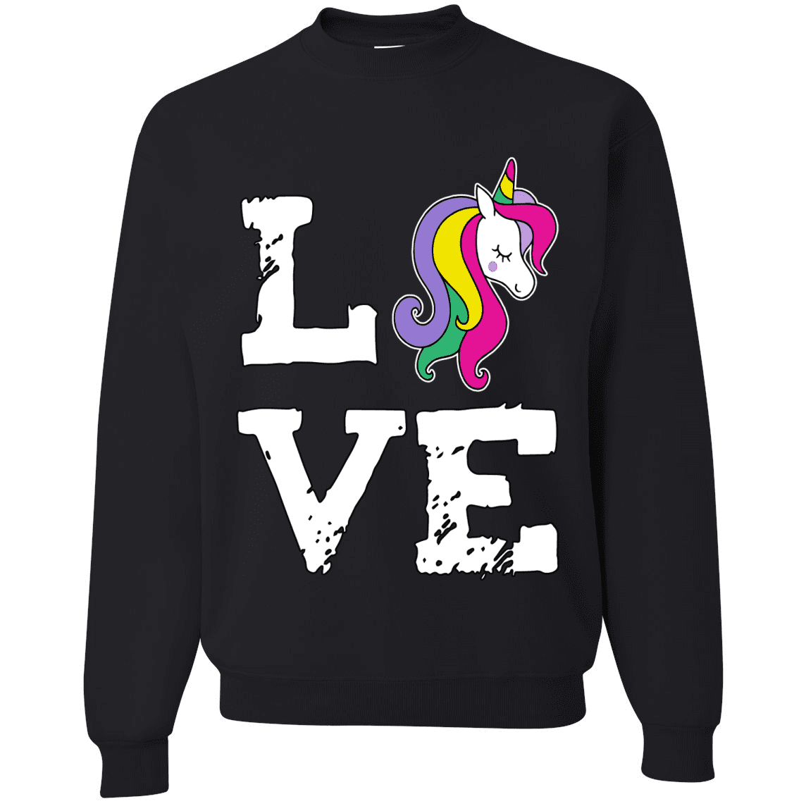 Love Unicorn Cute Rainbow Lgbt Pride Crewneck Graphic Sweatshirt