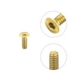 Uxcell Flat Head Socket Cap Screws, M2-0.4 x 6mm Brass Inner Hex Drive ...