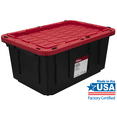 (Pack of 4) Hyper Tough 17 Gallon Medium Storage Bin with Snap Lid ...