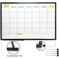 JILoffice Large Magnetic Dry Erase Calendar Whiteboard, Black Aluminum ...