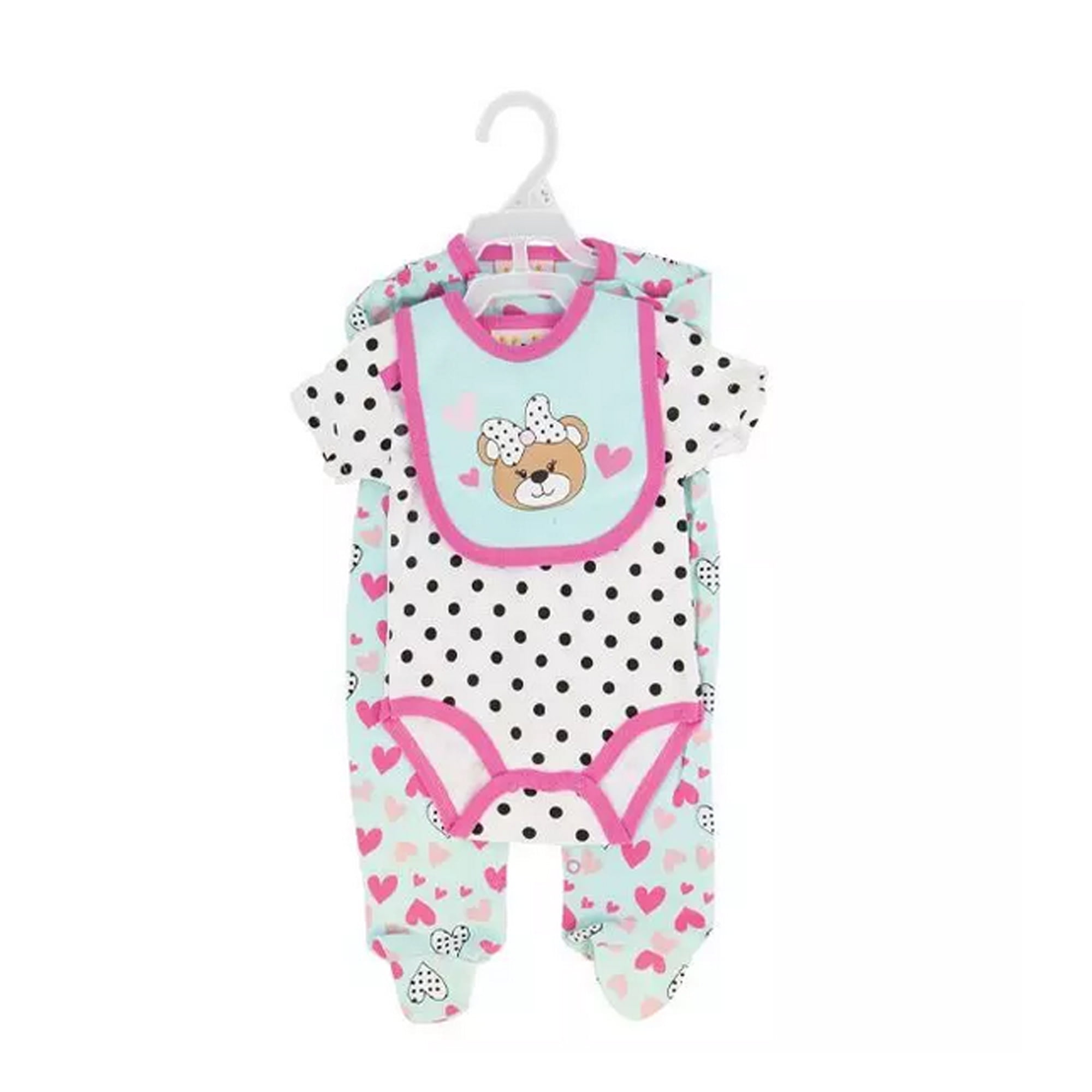 Infant 3 Piece Layette Set, Sweet & Soft Baby Romper Set - Walmart.com