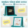 Barara King 3-in-1 Double-sided Display Easel with Chalkboard and ...