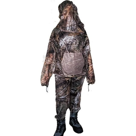ZMLEVE Camouflage Mosquito Netting Suit Bug Net Mesh Clothing with Hood ...
