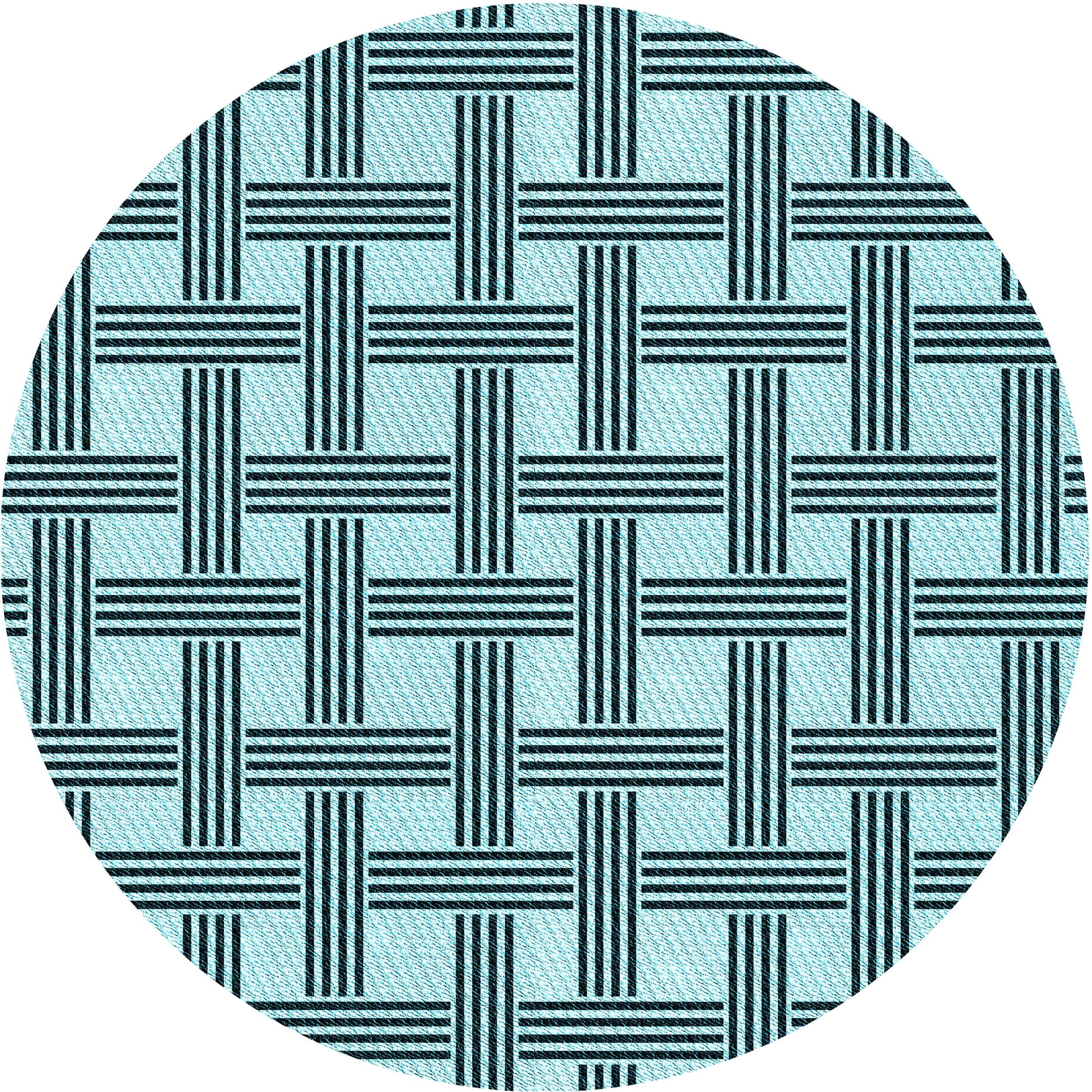 Ahgly Company Indoor Round Patterned Medium Teal Green Area Rugs, 8 ...