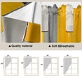 Abstract Yellow Swag Curtain Valance for Window 2 Panels White Graffiti ...