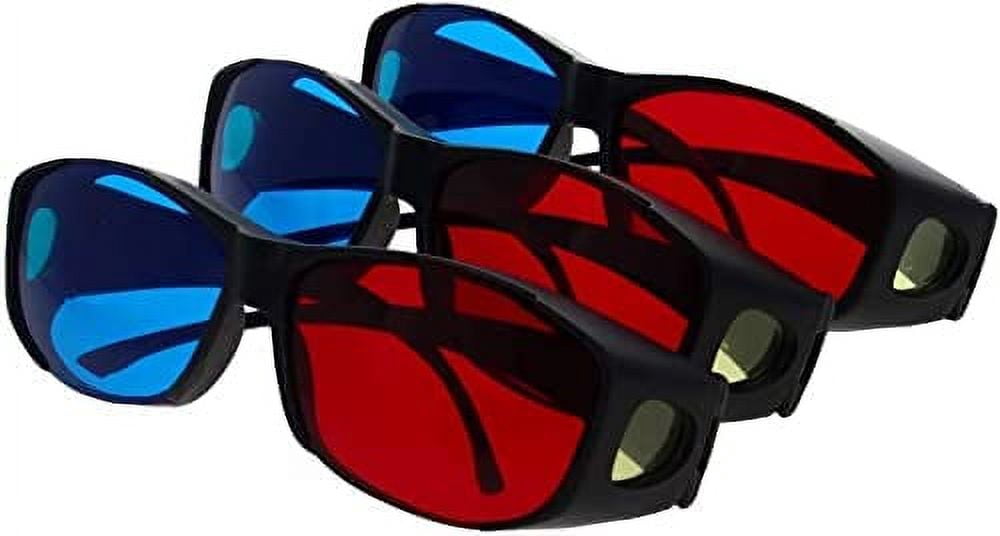 Gafas 3D Heyiarbeit con marco de plástico rojo y azul, lente de resina ...