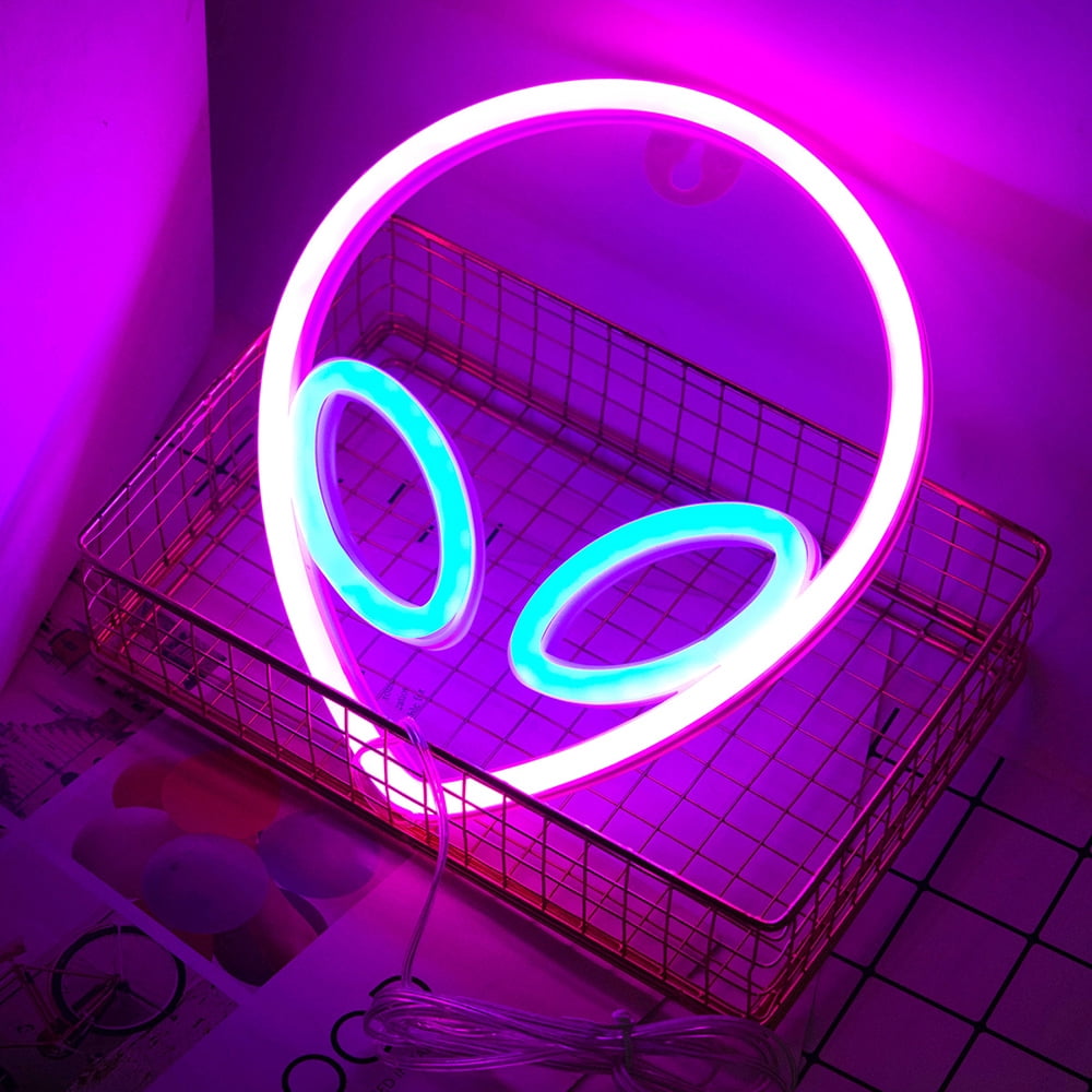 Rosnek LED Alien Neon Sign Lights, Wall Decorative Lights, Decorative ...