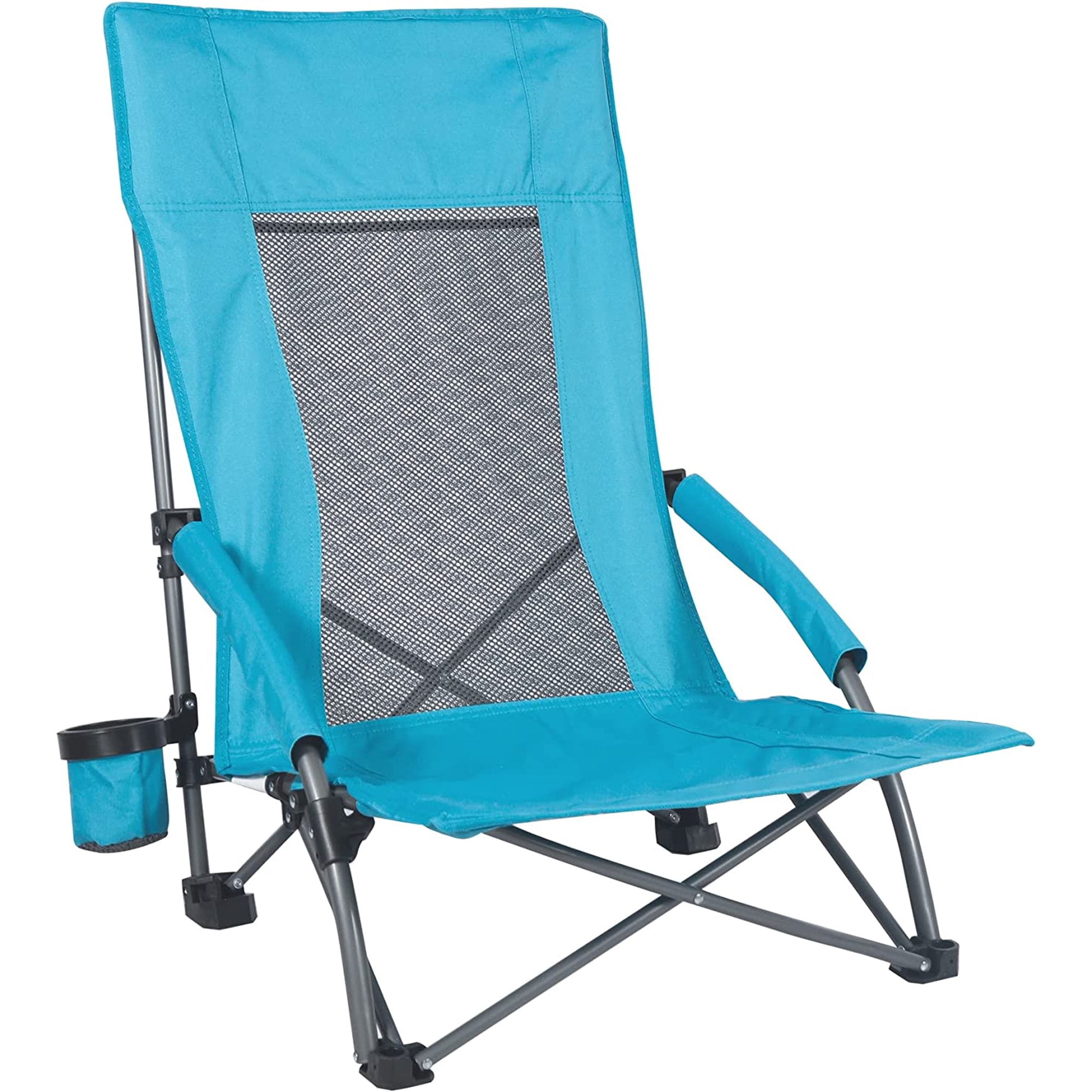 REDCAMP Folding Beach Chair High Back for Adults, Lightweight Low Sand ...