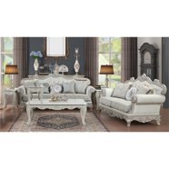 Traditional Luxury Chenille Golden Beige 3Pcs Sofa Set By Homey Design ...
