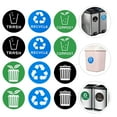 Ping 12pcs Recycle Sticker Trash Bin Label Garbage Sorting Stickers