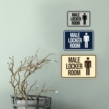 Classic Framed Male Locker Room Sign (Blue) - Medium - Walmart.com