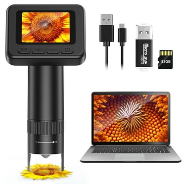 Pocket Microscope, 60X Zoom Microscope, Handheld Digital Microscope,60X ...
