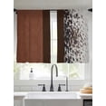 Animals Leather Texture Sheer Curtains 45 Inch Length 2 Panels Set ...