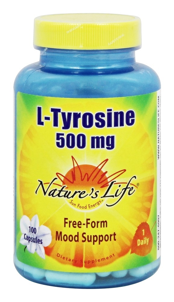 Nature's Life - L-Tyrosine 500 mg. - 100 Capsules - Walmart.com